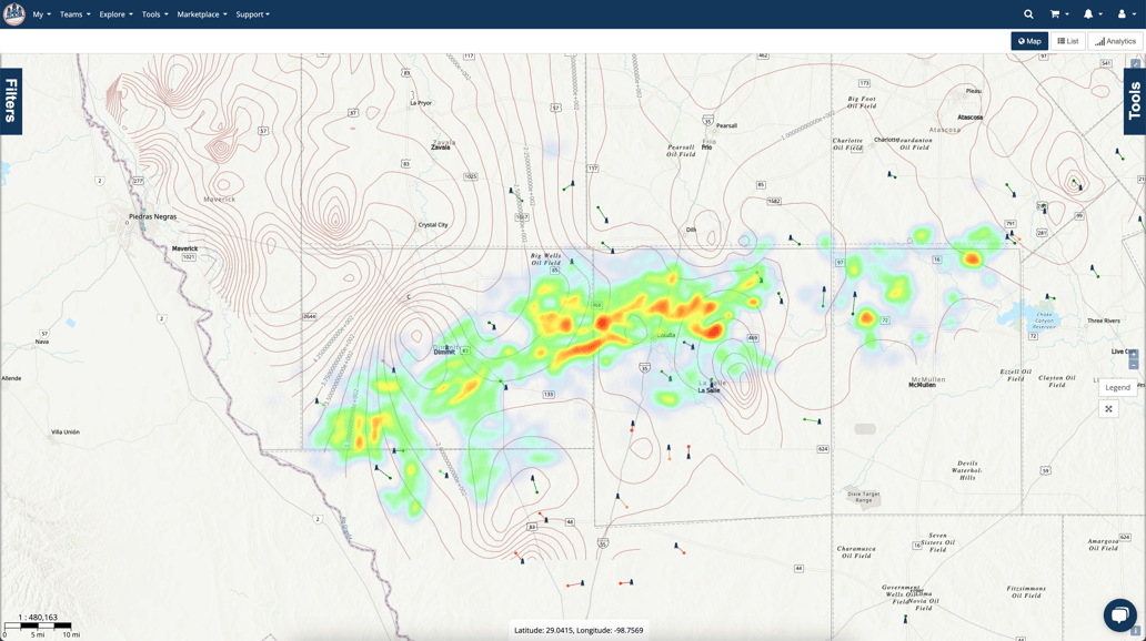 Can I make a production heat map?