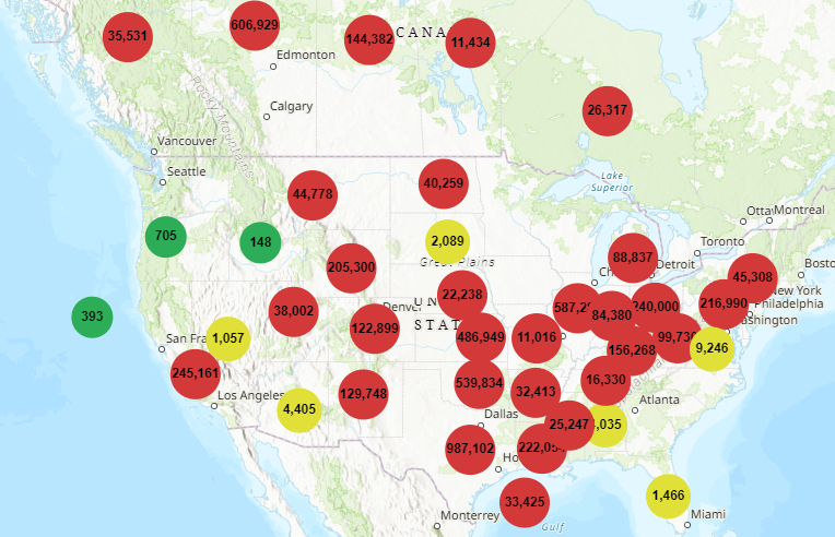 Why are the well spots clustered on my map?