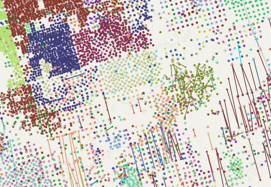 Why are the well spots clustered on my map?